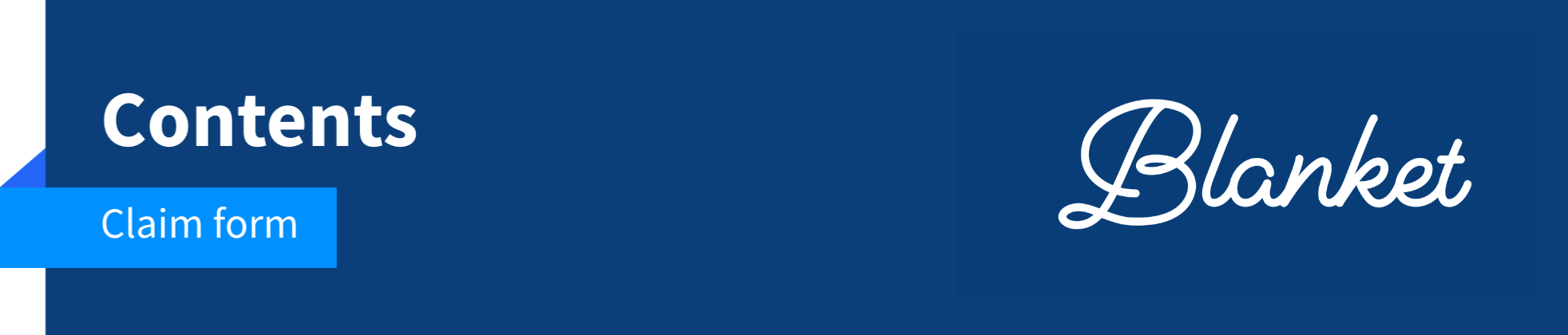 Blanket Contents claim form - Blanket